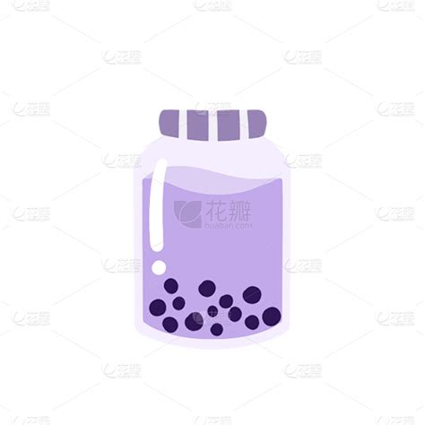 手绘 可爱美食元素 珍珠奶茶