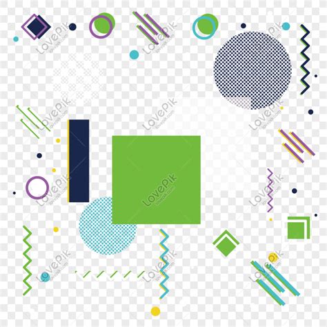 멤피스 스타일 작은 신선한 기하학적 패턴 벡터 무료 일러스트 레이션 Png 일러스트 무료 다운로드 Lovepik