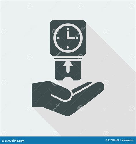 Clocking In Card Vector Flat Icon Stock Vector Illustration Of Bank