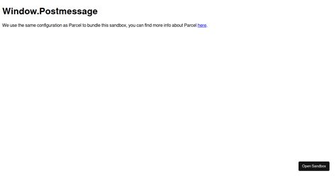 window postmessage codesandbox