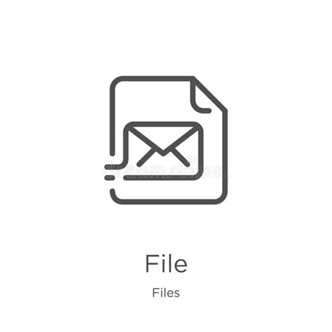 File Icon Vector From Files Collection Thin Line File Outline Icon Vector Illustration Outline