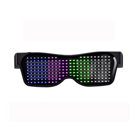 Lnkoo Led Glasses Bluetooth App Connected Led Display Smart Glasses Usb