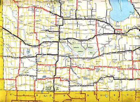 Manitoba Provincial Highway Map 1955 Southwest Flickr Photo