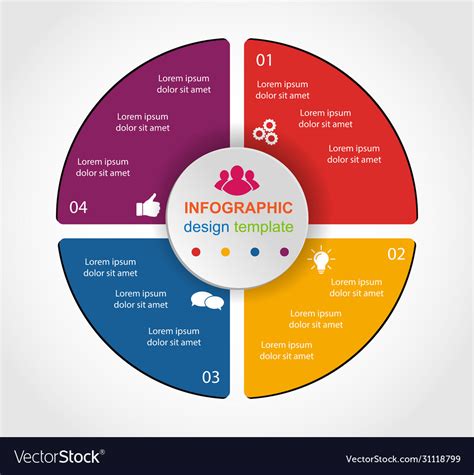 Infographic Template For Use In A Workflow Vector Image
