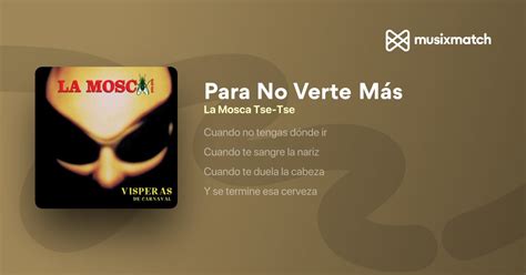 Letra De La Mosca Tse Tse Para No Verte Más Musixmatch