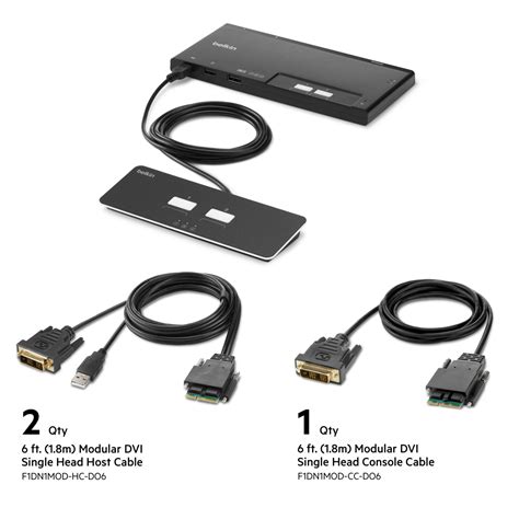 2 Port Single Head Dvi Modular Secure Kvm Switch Belkin