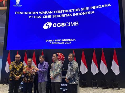 Cgs Cimb Sekuritas Incar Penerbitan 100 Waran Terstruktur Di 2024