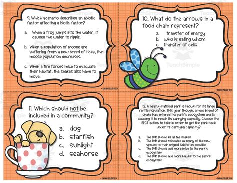 Ecology And Interdependence Task Cards By Teach Simple