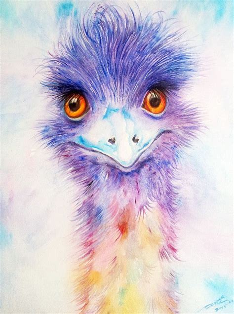 Arti Chauhan Paintings For Sale Artfinder Emus Art Watercolor