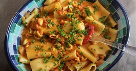 Pasta With A Seafood Vodka Sauce