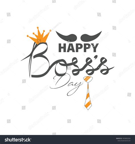 Vector Illustration Happy Bosss Day 16 Stock Vector Royalty Free