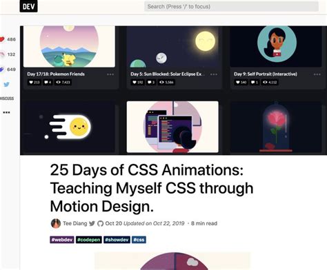 25 days of css animations teaching myself css through motion design