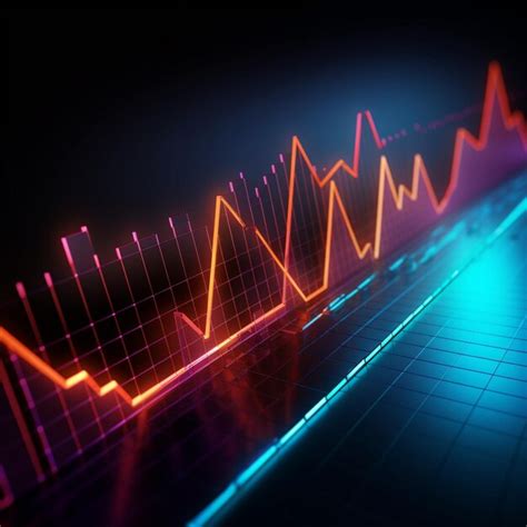 Premium Ai Image A Graph With A Red Line Going Up