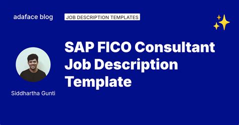 Sap Fico Consultant Job Description Template Adaface