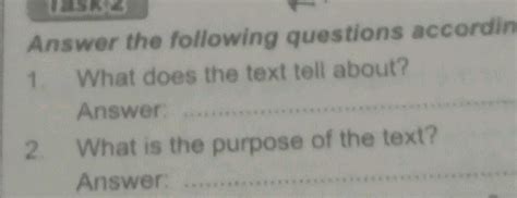 Answer The Following Questions Accordin Studyx