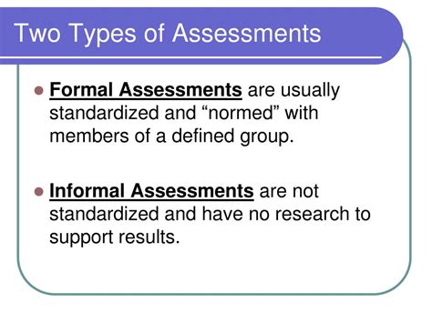 Ppt Introduction To Formal And Informal Assessments Powerpoint