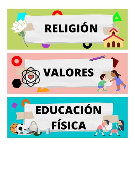 Bonitas Etiquetas De Asignaturas Orientacion Andujar Etiquetas De