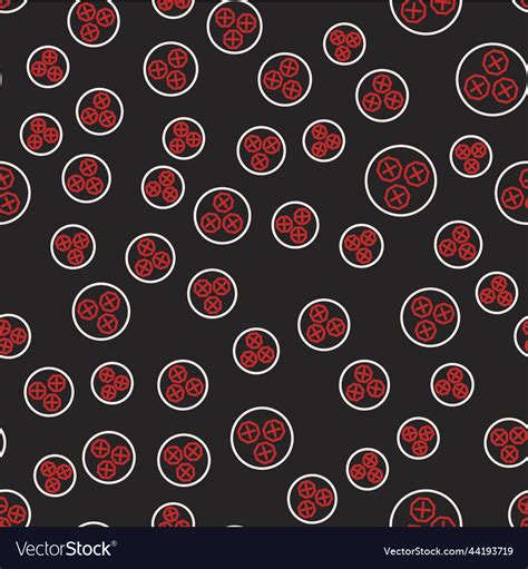 Line Wonton Icon Isolated Seamless Pattern Vector Image