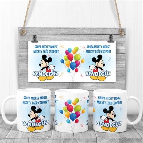 Cana Pentru Copii Cu Mickey Mouse 350ml Ceramica Rezistentă La