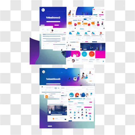 Download Website Pages With Different Colors And Layouts Pngs Online