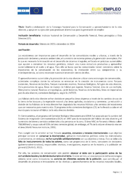 Estrategia Conservación Vida Silvestreficha Resumen Repositorio Web Euro Empleo