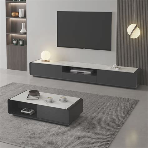 2022 Light Luxury Design Living Room Furniture Whitetv Stand Or Coffee