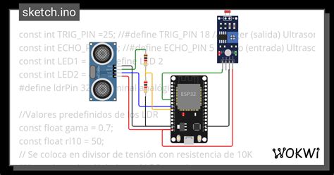 Distancia Luz Wokwi Esp32 Stm32 Arduino Simulator