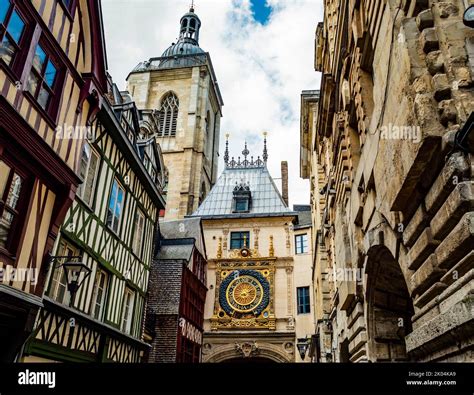 Stunning View Of Rue Du Gros Horloge Great Clock A 14th Century