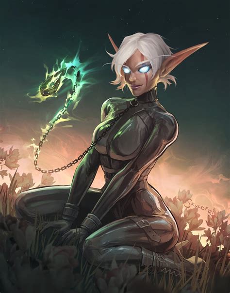 Rule 34 2d Collar Elf Elf Ears Female Glowing Eyes Latex Latex Suit