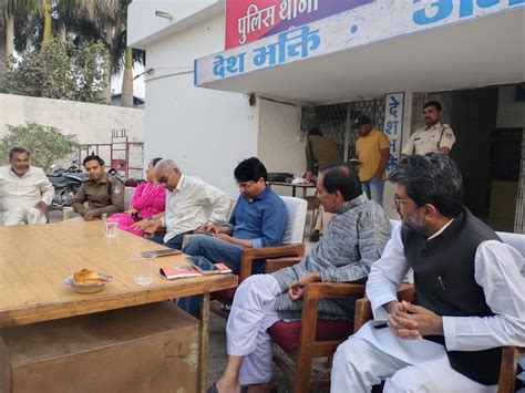 थाना परिषर देवेंन्द्र नगर में हुई शांति समिति की बैठक