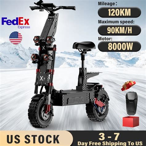 Patinete El Ctrico X7 Para Adultos Scooter Con S Per Motor De 8000W