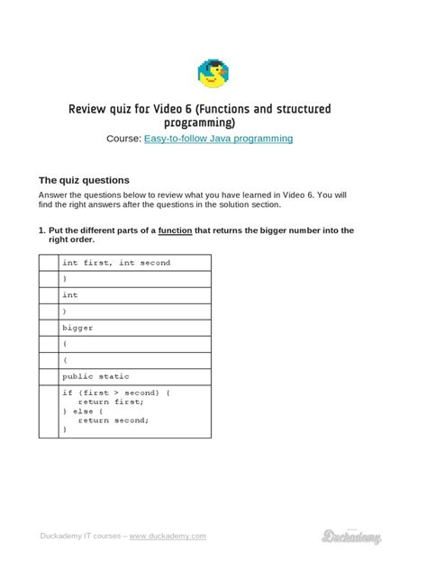 Course Easy To Follow Java Programming Pdf Subroutine Integer Computer Science
