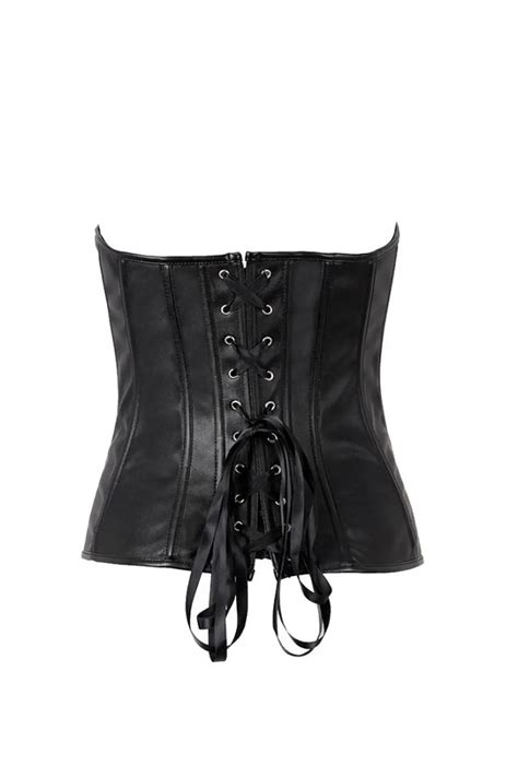 Wholesale Womens Faux Leather Zipper Front Bustier Corset Top Buy