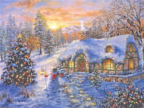 Paisajes Nevados Para Postales De Navidad Wallpaper Hd Ultra