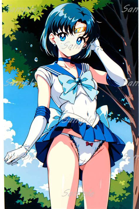 H2614 美少女戦士 セーラームーン セーラーマーキュリー 同人 ポスター A4 高品質 イラスト アート セクシー アニメ プロマイド 美少女