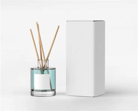 Free Reed Diffuser With Packaging Box Mockup Behance