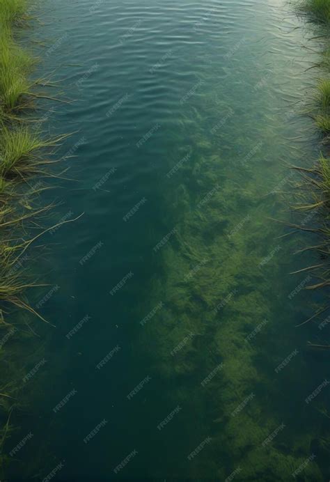 Water Texture Background Wallpaper Pattern Effect A River With Green
