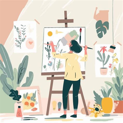 Vector Banner Promoting Art Classes And Creativie Premium Ai