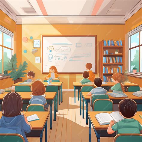Vector Illustration Of Classroom Premium Ai Generated Vector