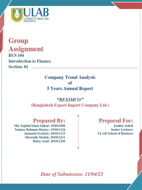 Bus 104 Introduction To Finance Group Assignment Pdf Revenue Stocks