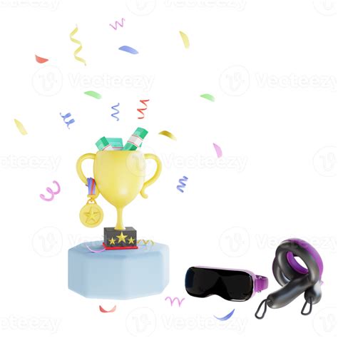 3d Render Vr Gaming And Trophy 13271460 Png