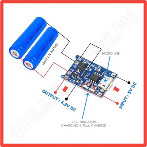 5pcs Tp4056 5v 1a Lithium Li Ion 18650 3 7v Battery Charging Module