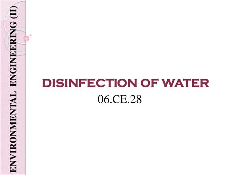 Solution How To Disinfect Water Studypool