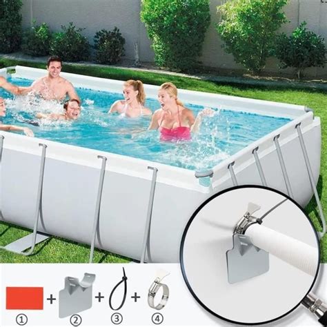 Lot De 2 Supports De Tuyau De Piscine En Plastique Protection Anti
