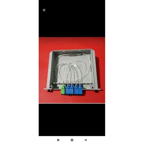 Passive Plc Box Cassette Fo 1 4 Fiber Optic Passive Splitter Fo Ftth Sc Upc Splitter Shopee