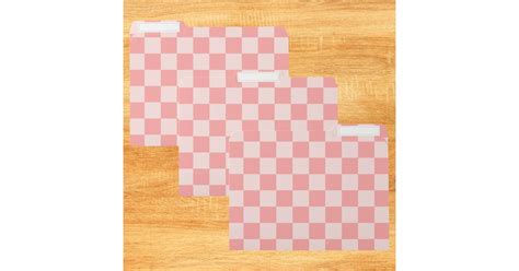 Pink Checkerboard File Folder Zazzle