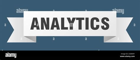 Analytics Ribbon Analytics Paper Band Banner Sign Stock Vector Image