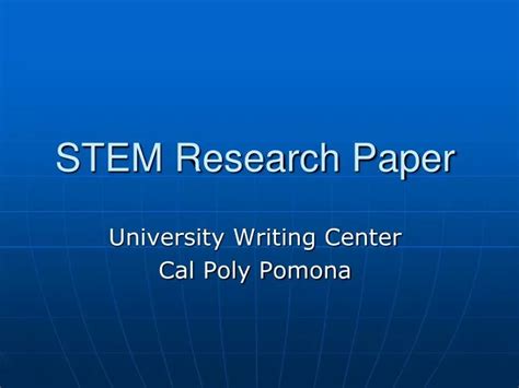 Ppt Stem Research Paper Powerpoint Presentation Free Download Id 1378938