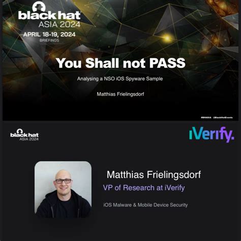 Saurabh Solanki On Linkedin Nso Ios Spyware Blackhat2024