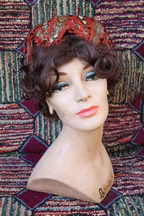 Vintage Feather Hat Cap Gem